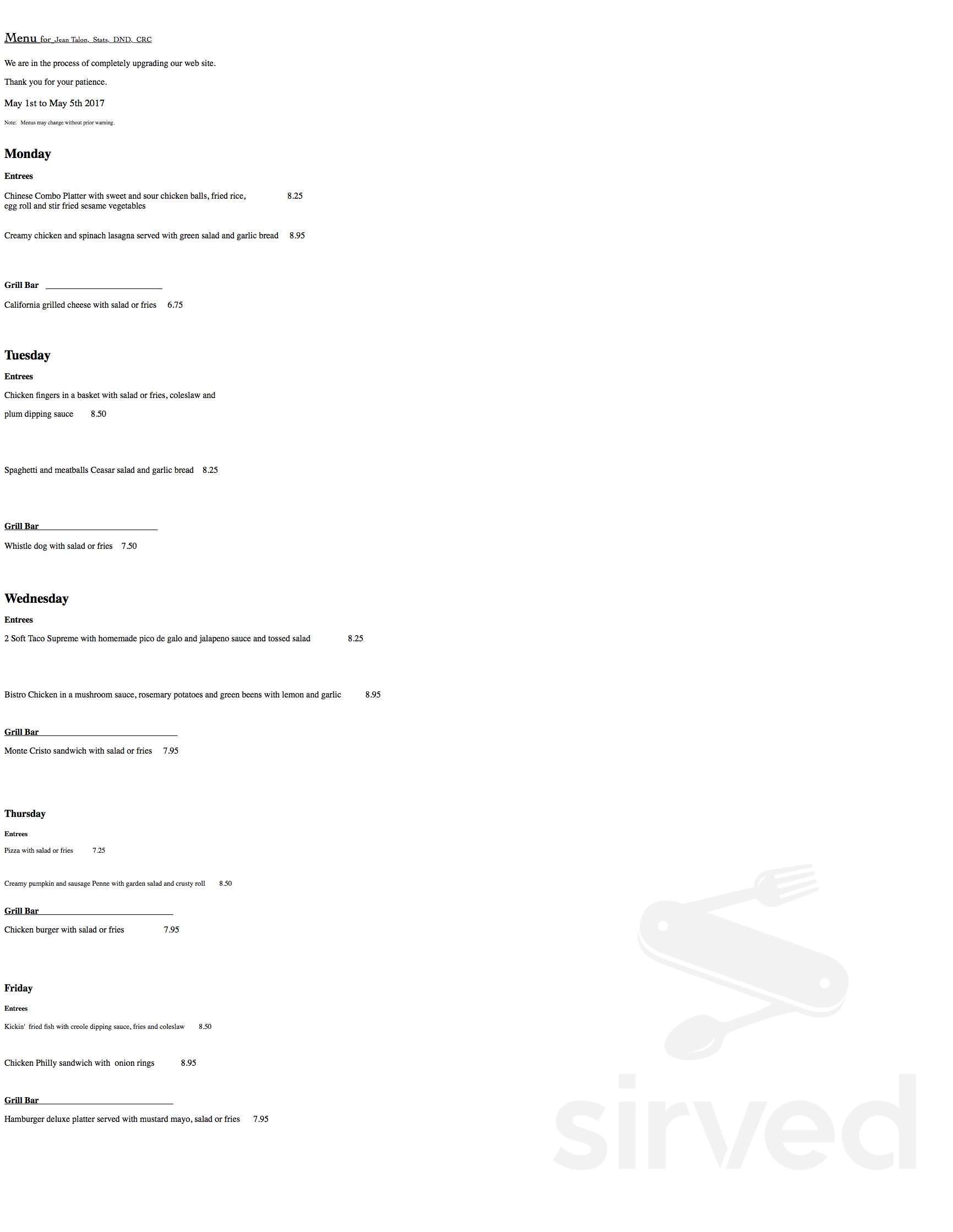 Lorne Murphy Foods Ltd menu in Ottawa, Ontario, Canada