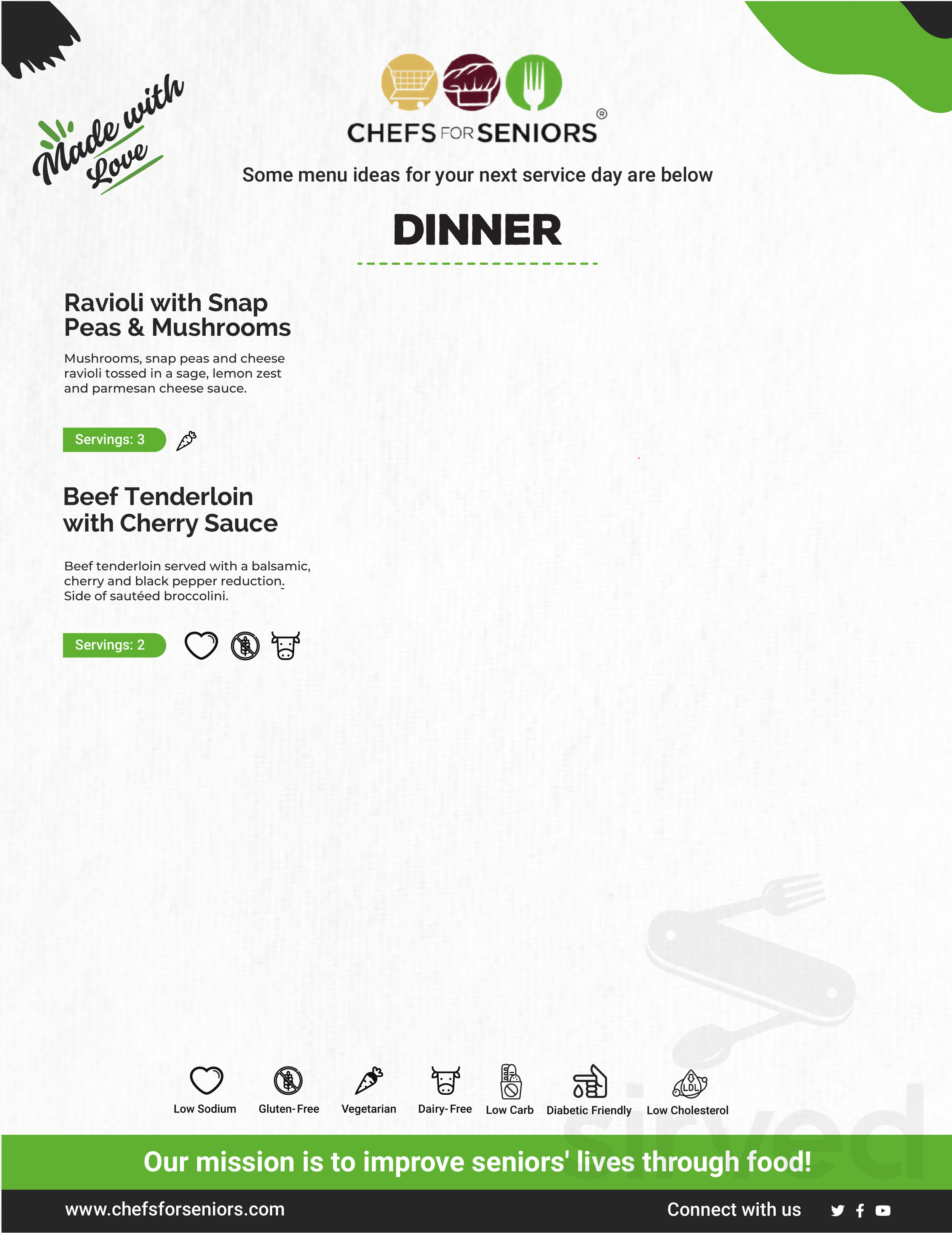Chefs For Seniors Raleigh menu in Louisburg, North Carolina, USA