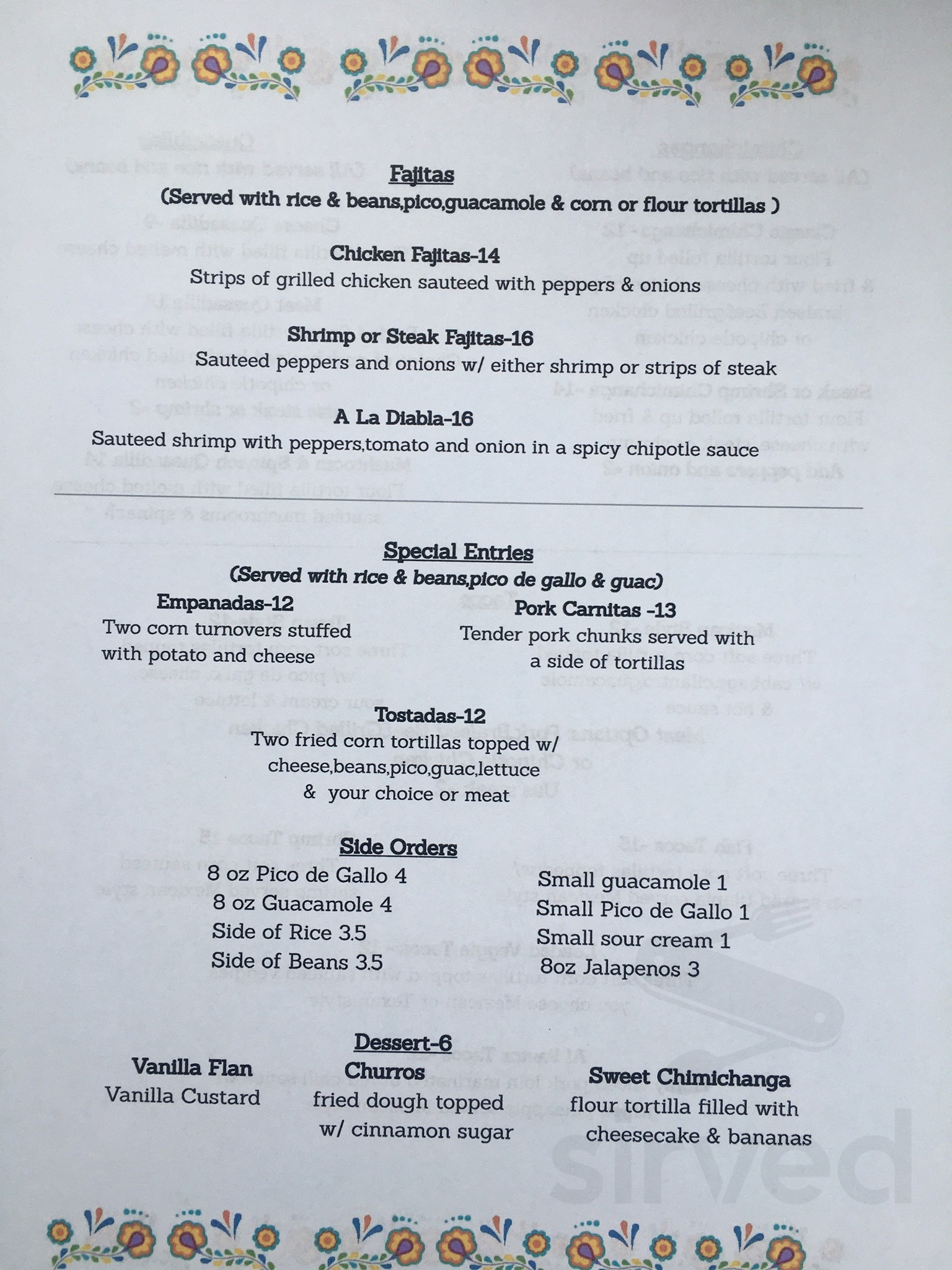 Magdalena's menu in Valatie, New York, USA