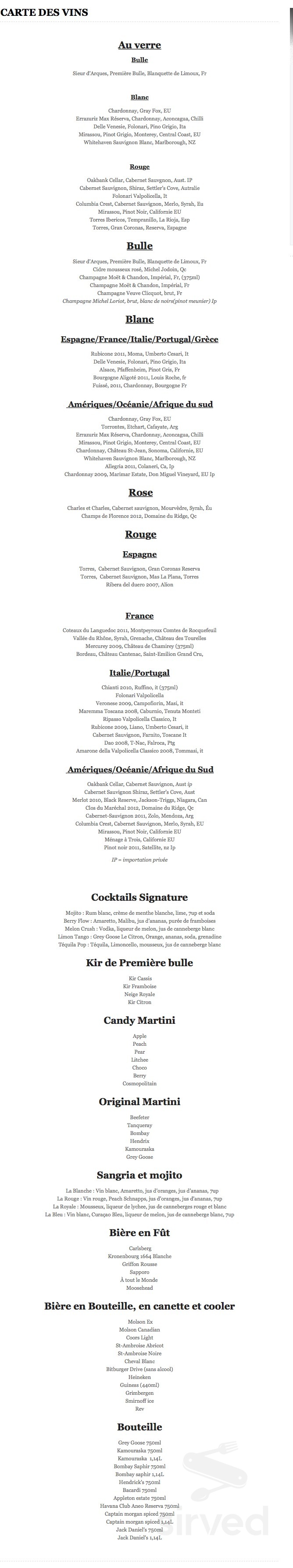 Overflow menu in Sherbrooke, Quebec, Canada