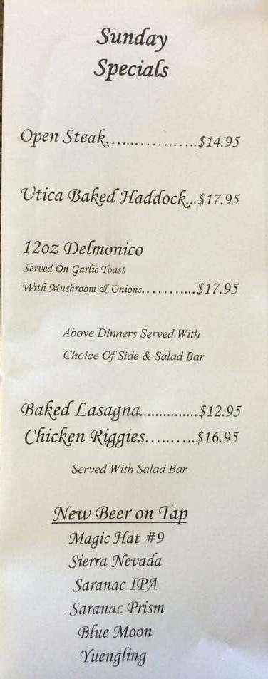 Twin Trees III menu in North Syracuse, New York, USA