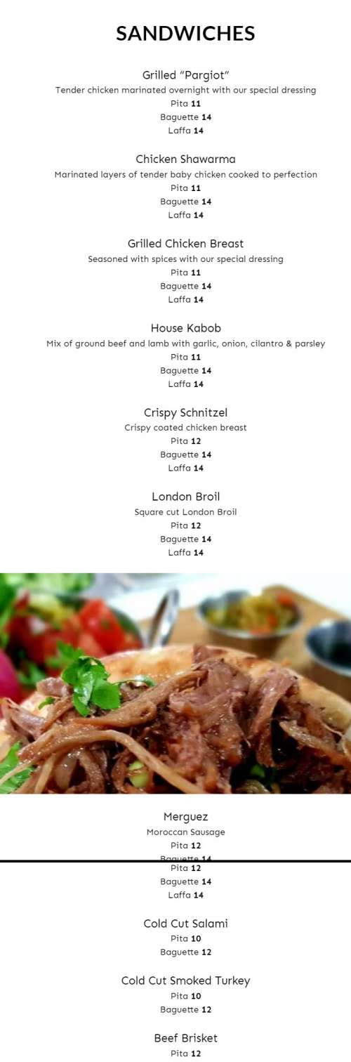 Holy Grill menu in Los Angeles, California, USA