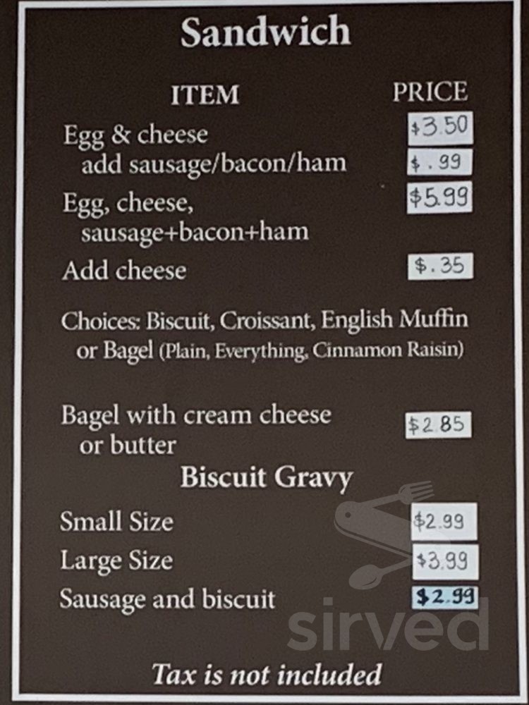 Tasty-O Donuts menu in Vero Beach, Florida, USA