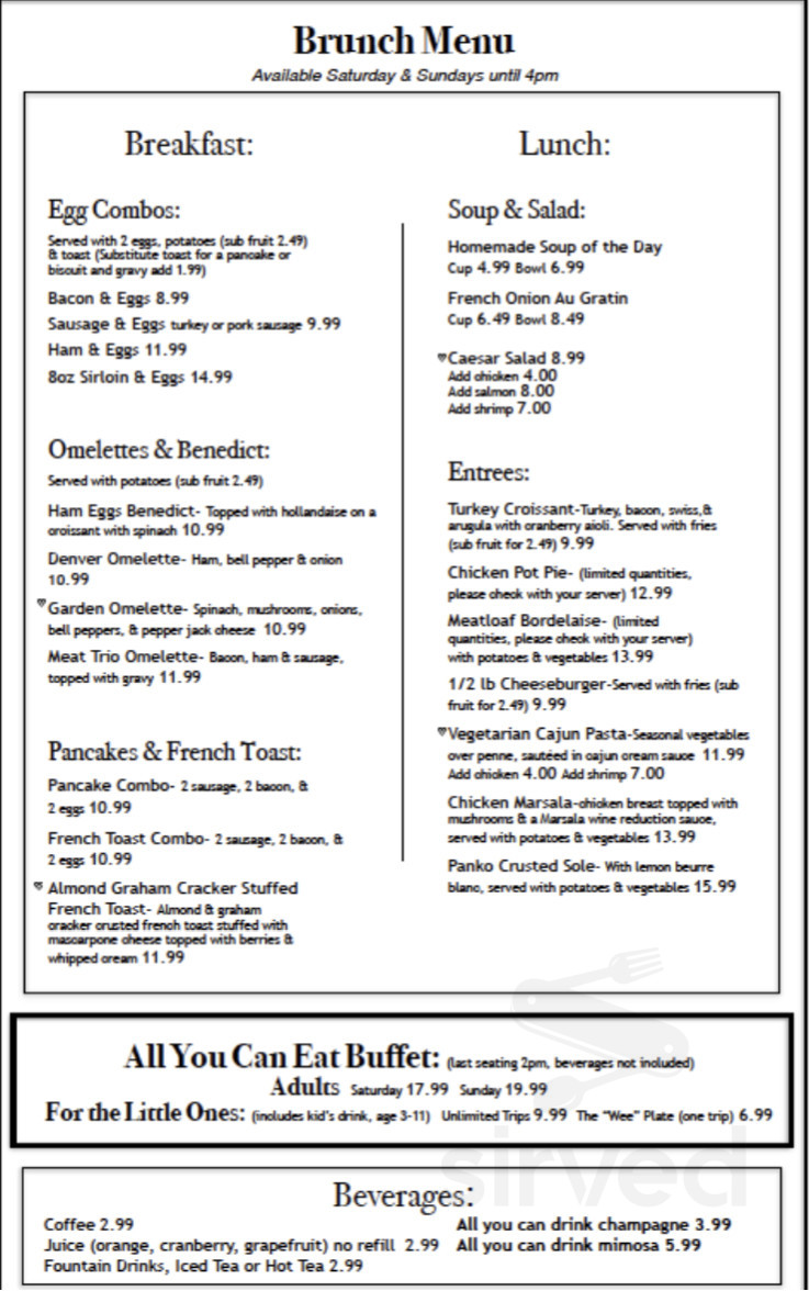 Menu - Colton CA's Le Rendez-Vous Cafe | Sirved