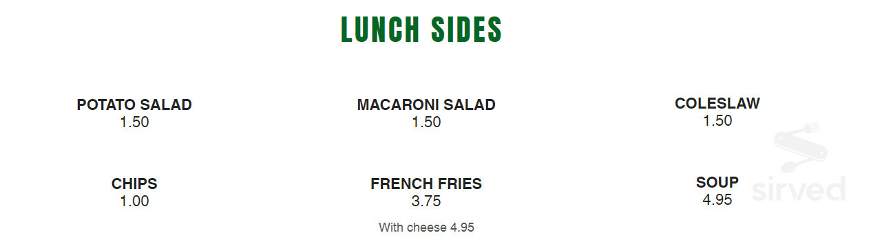 Cafe One Eleven menu in Albany, New York, USA