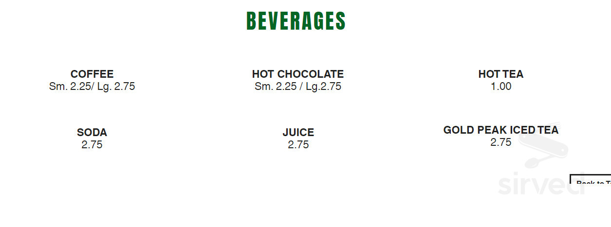 Cafe One Eleven menu in Albany, New York, USA