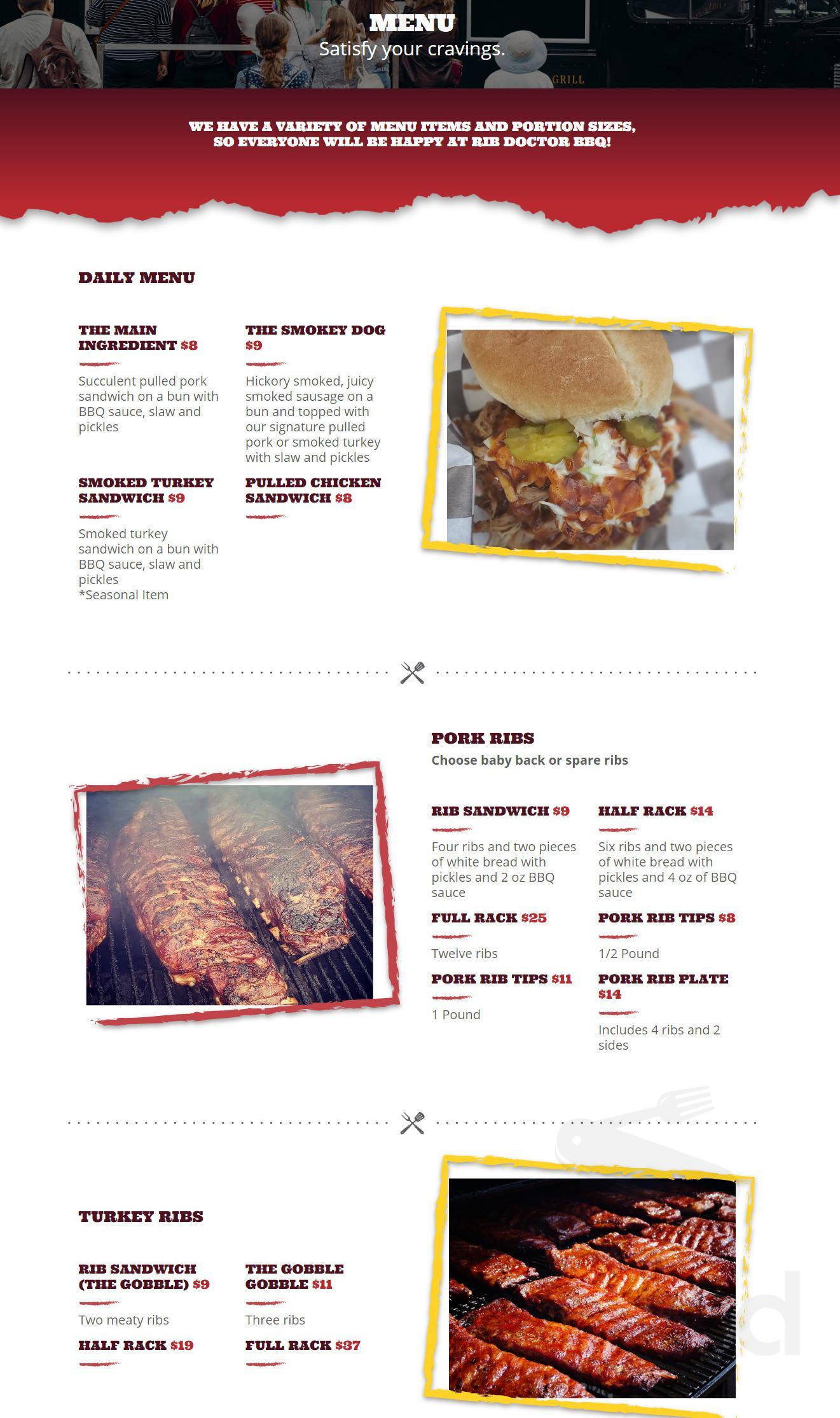 Rib Doctor BBQ menu in Antioch, Tennessee, USA