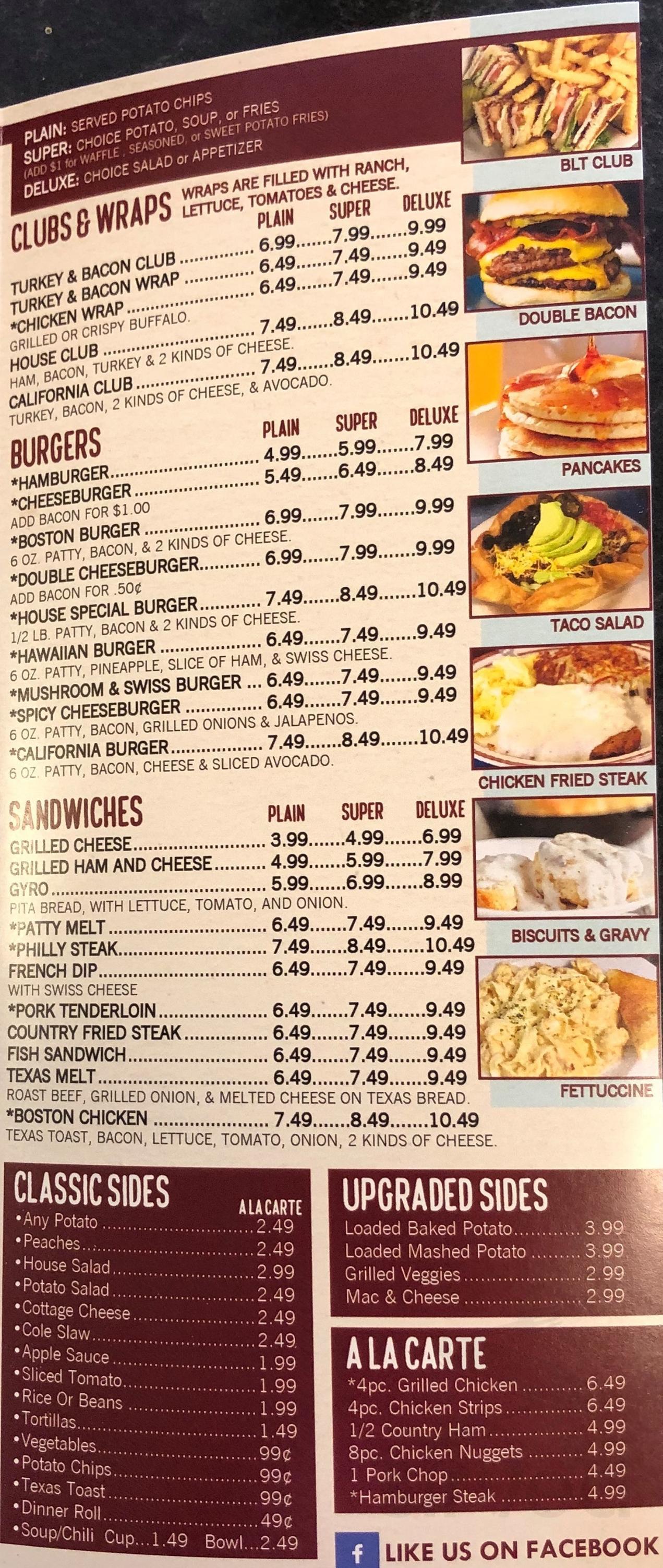 Joplin Café menu in Joplin, Missouri, USA