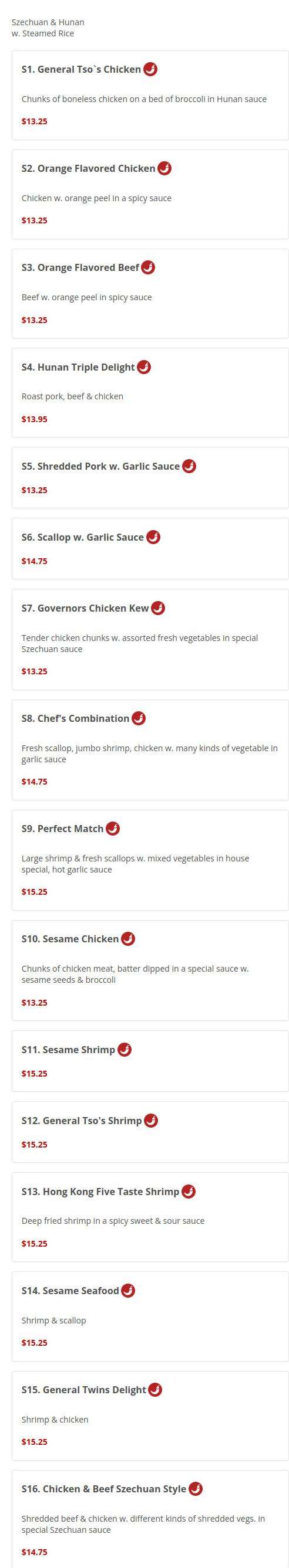 Chopsticks King menu in Stamford, Connecticut, USA