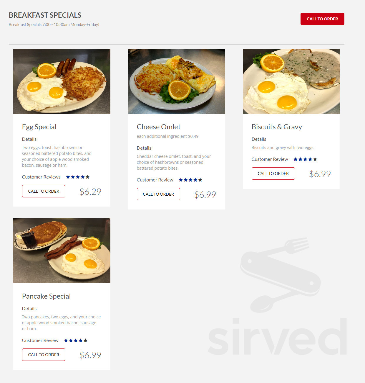 Park Diner menu in Waite Park, Minnesota, USA