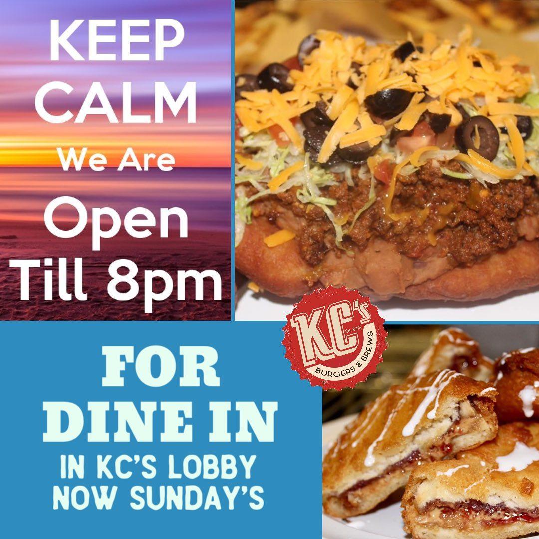 KC's Burgers and Brews menu in Lewiston, Idaho, USA