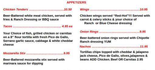 Menu for Billy Q's in Palm Desert, CA | Sirved