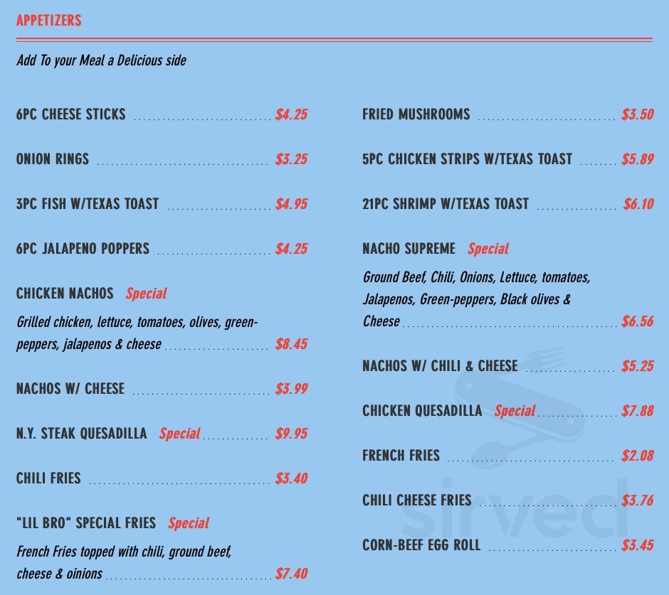 Olympia Coney Island menu in Detroit, Michigan, USA