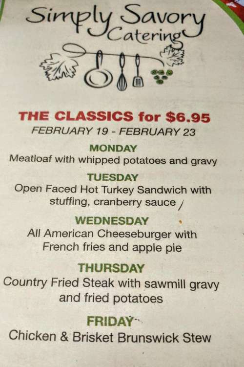 Simply Savory Cafe menu in Elkton, Maryland, USA