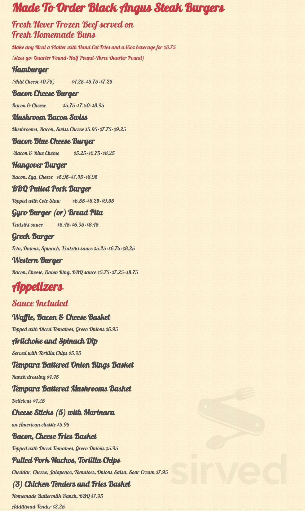 Menu - Delaware OH's Hamburger Inn Diner | Sirved
