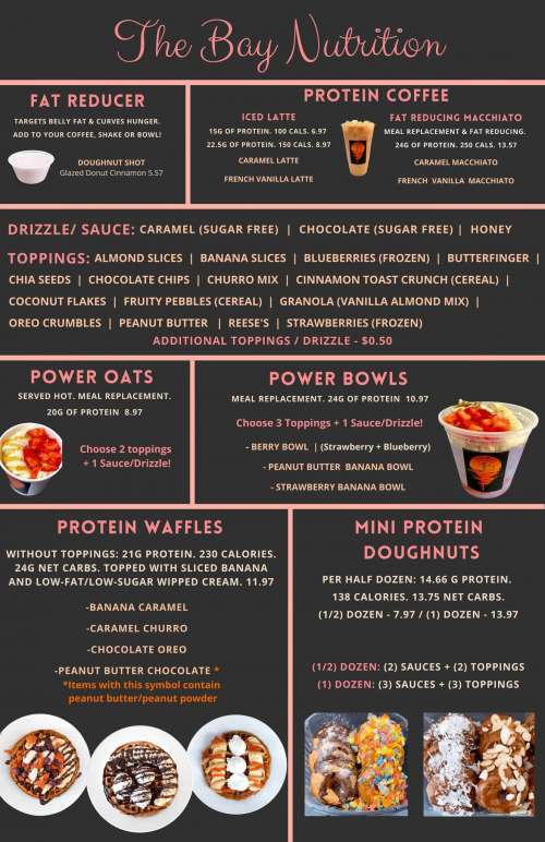 The Bay Nutrition menu in Antioch, California, USA