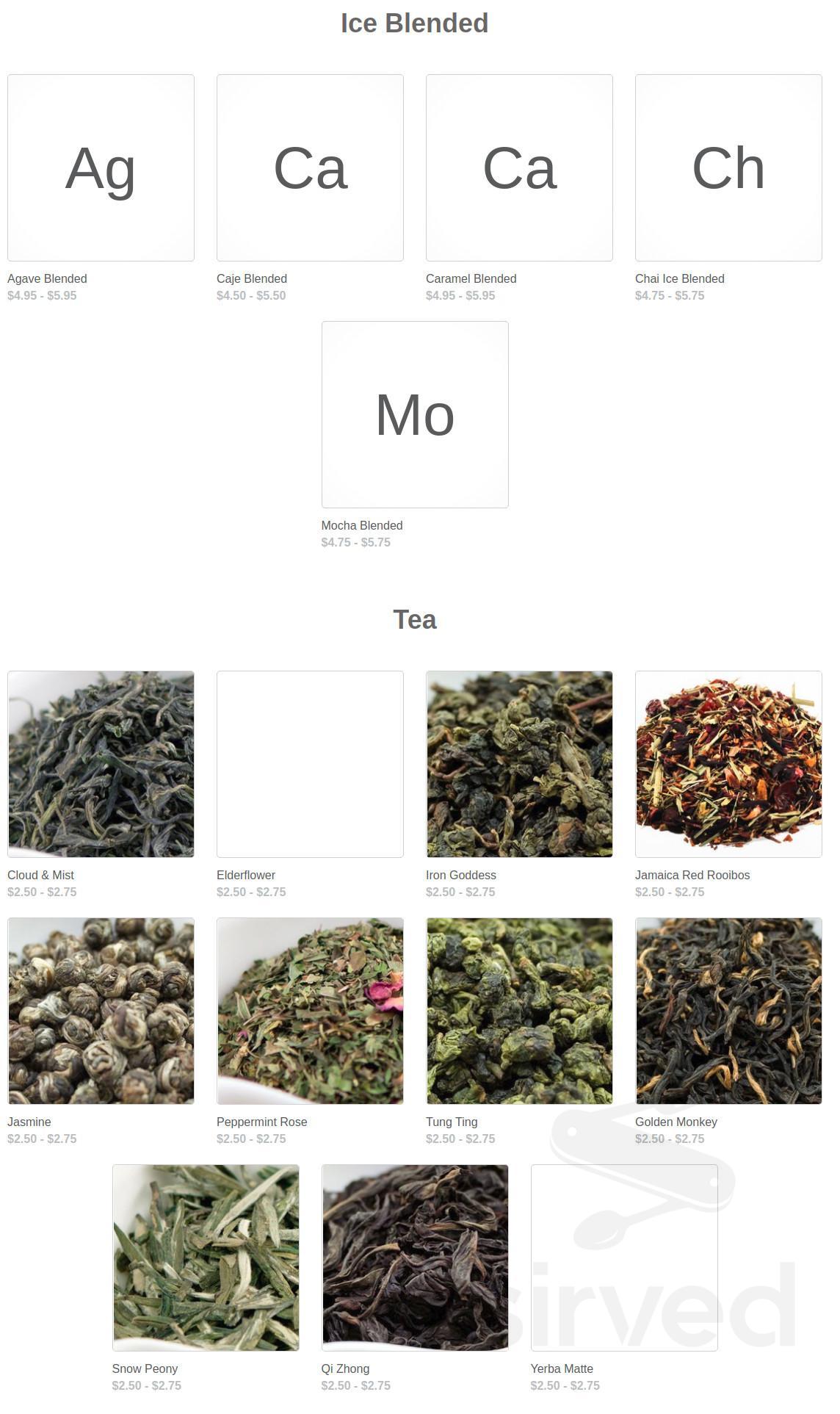 CAJÉ menu in Santa Barbara, California, USA