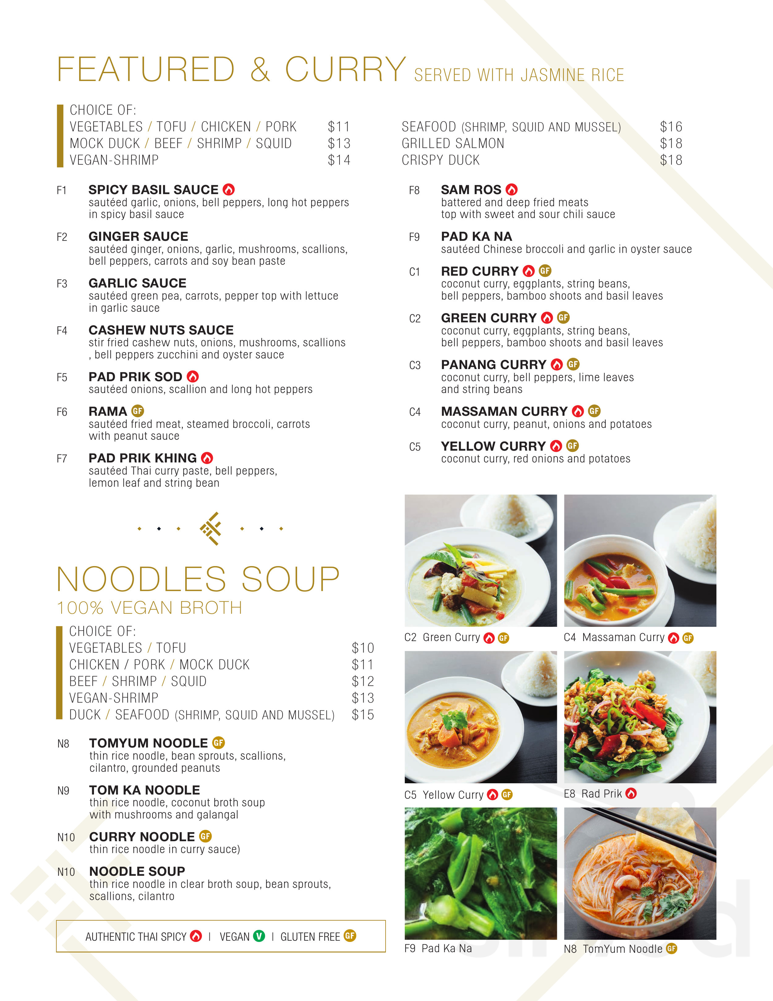 Menu for MRS. AN Thai in New York, New York, United States