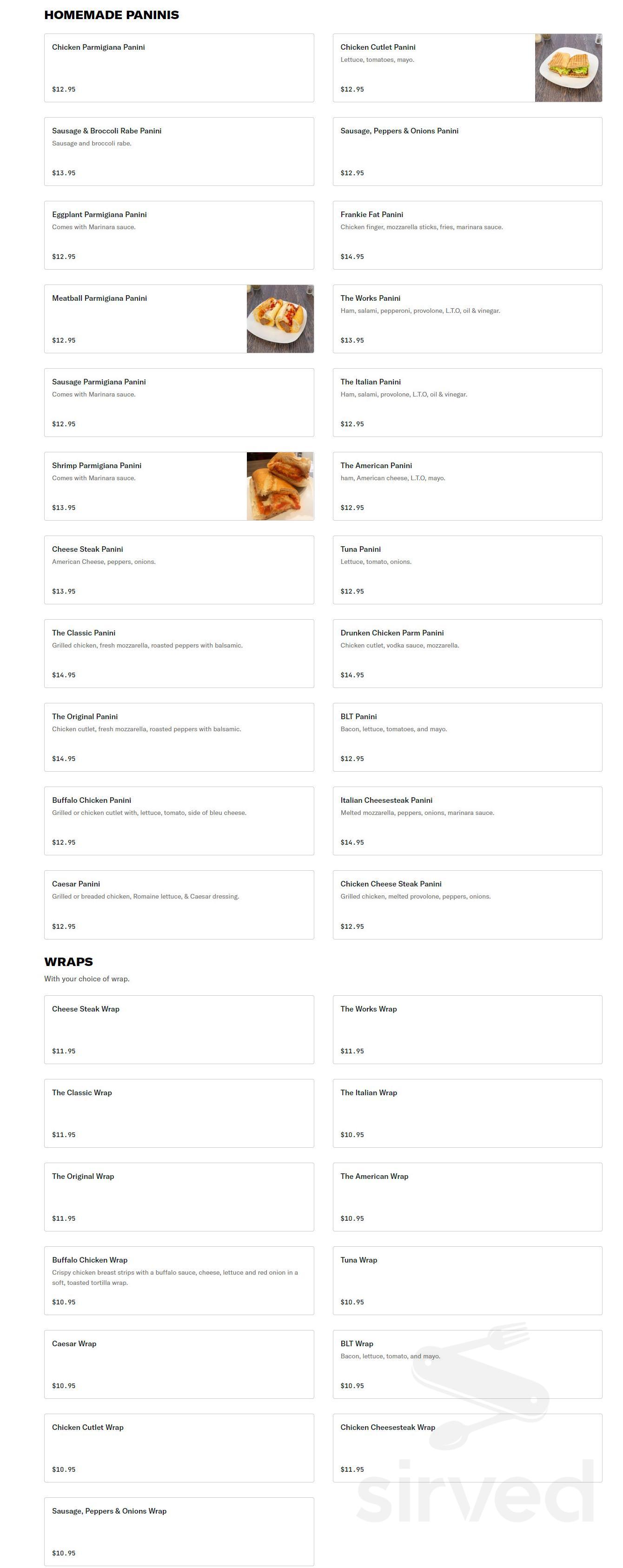 Menu - Hackensack NJ's Evoli Pizzeria And Bistro | Sirved