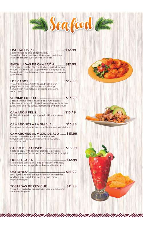 La Finka Mexican Restaurant & Grill menu in Huntsville, Alabama, USA