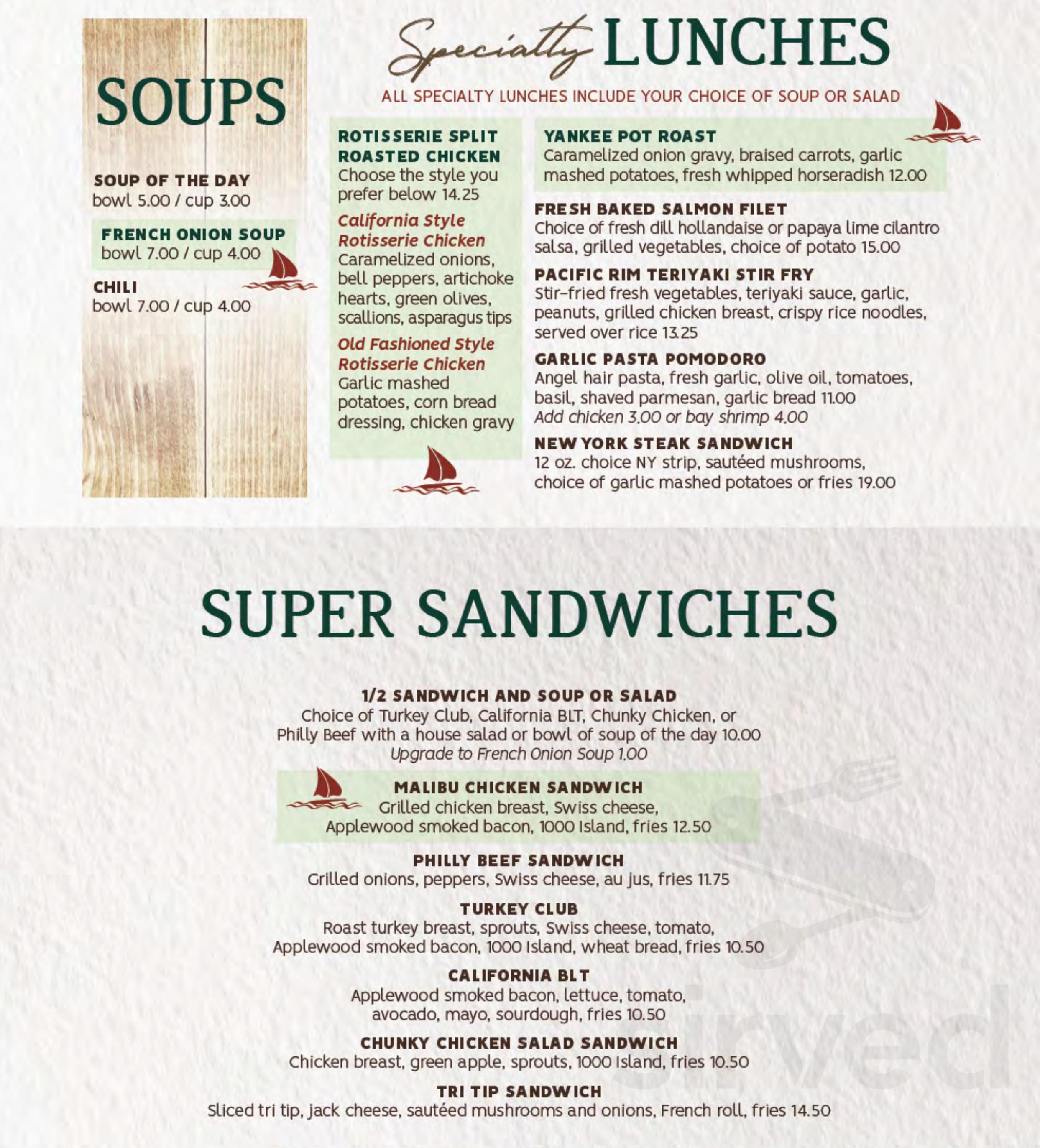 Freeport Bar & Grill menu in Sacramento, California, USA