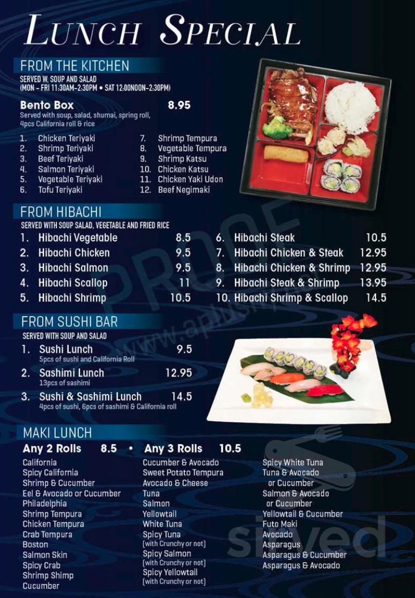 Sakura Japanese Steakhouse and Sushi Bar menus in Hagerstown, Maryland ...