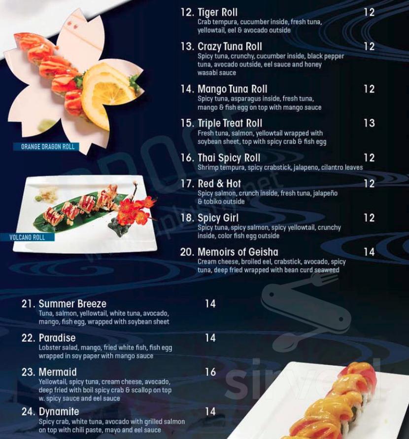 Sakura Japanese Steakhouse and Sushi Bar menus in Hagerstown, Maryland ...