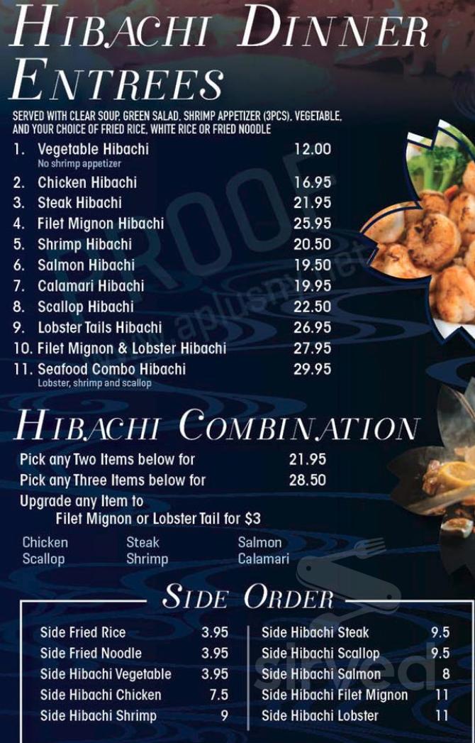 Menu - Hagerstown MD's Sakura Japanese Steakhouse and Sushi Bar | Sirved