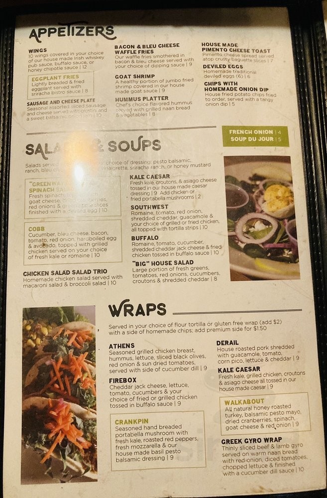 The Green Goat menu in Roanoke, Virginia, USA