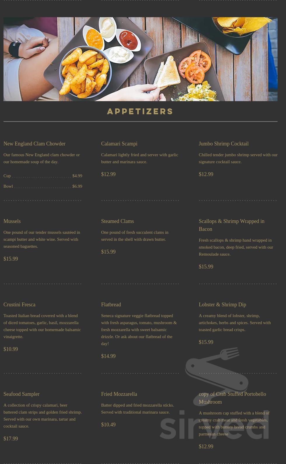 Captain Bill's menus in Watkins Glen, New York, United States
