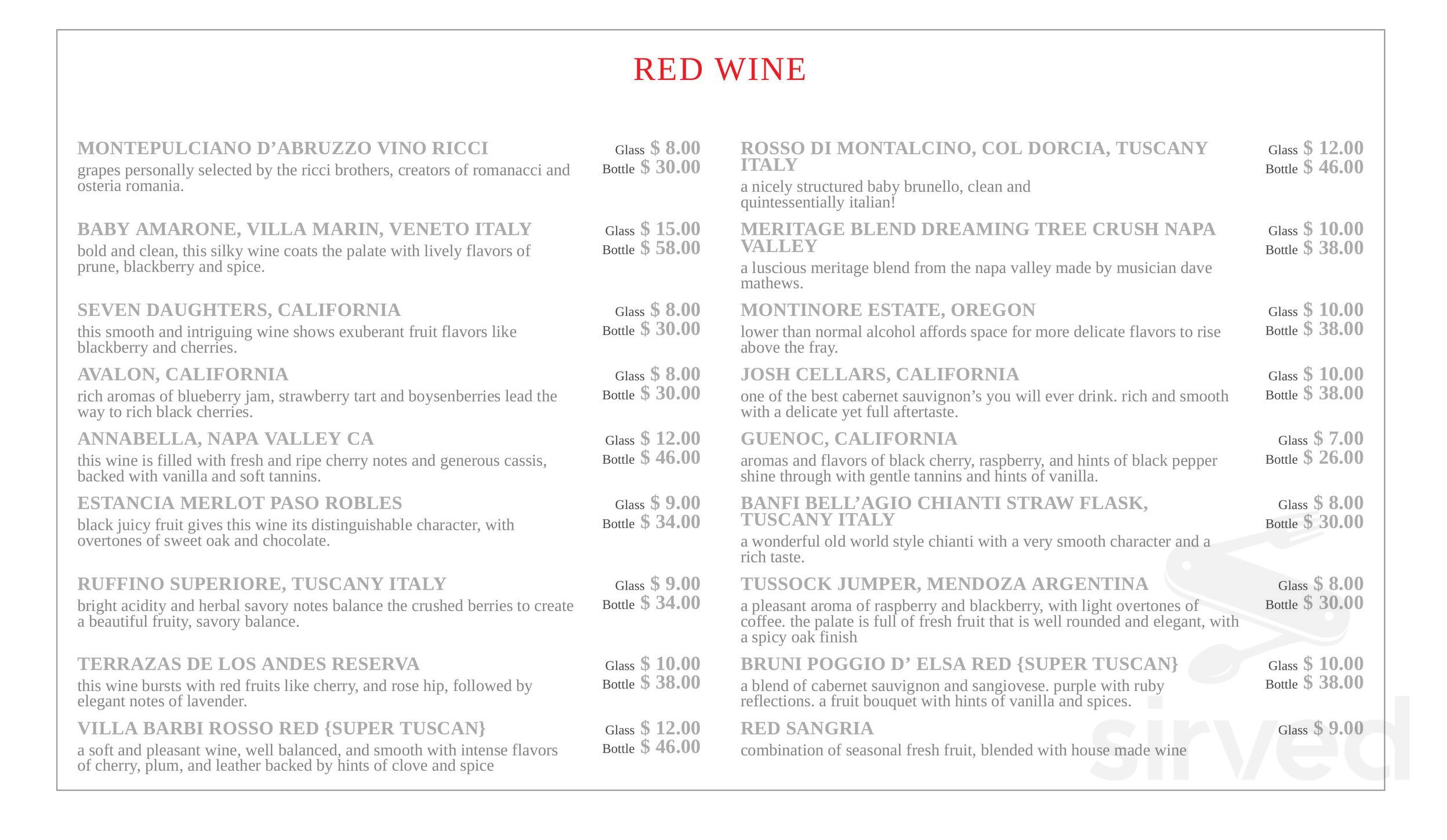 Romanacci - Madison Ave menu in Trumbull, Connecticut, USA