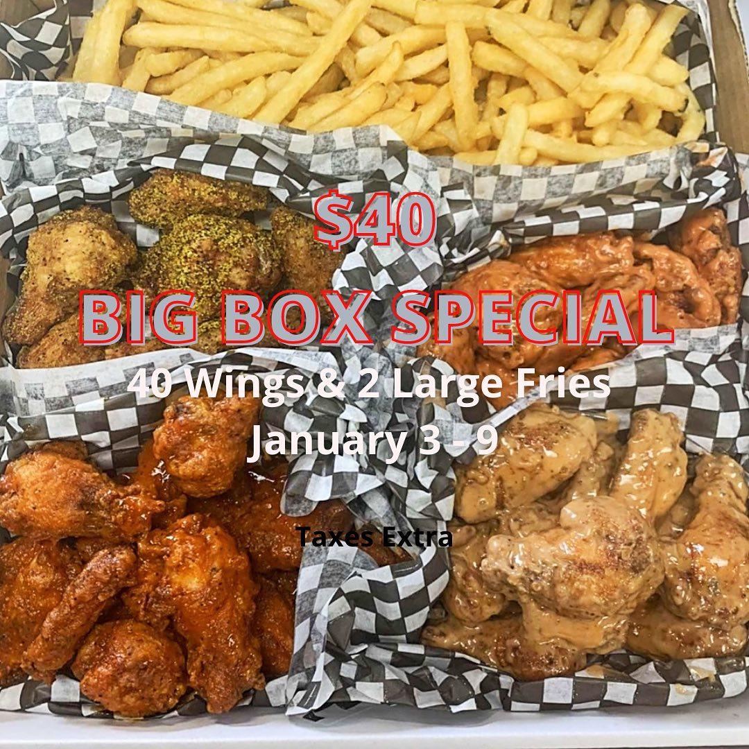 Big Wing's menu in Saskatoon, Saskatchewan, Canada