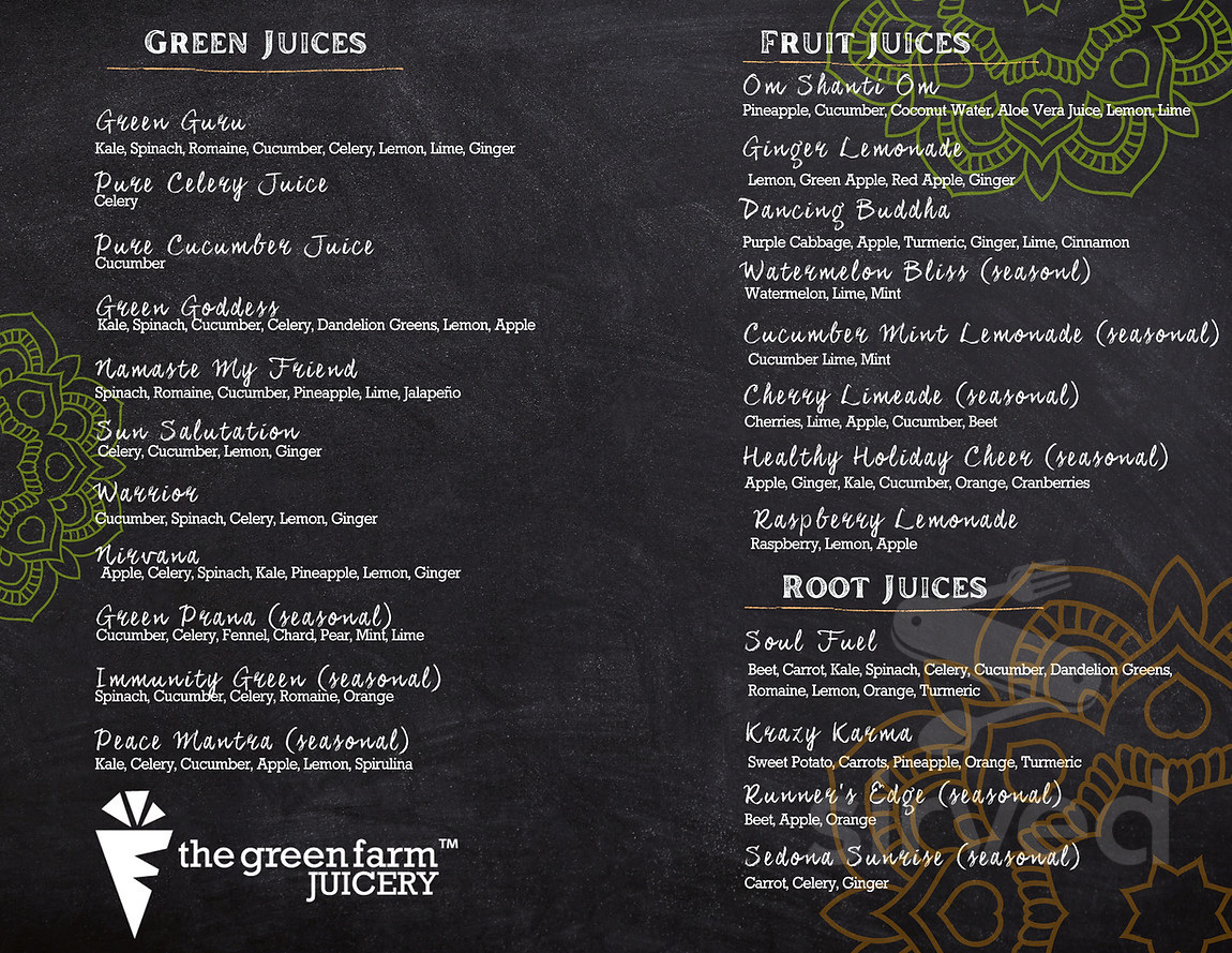 Green Farm Juicery - Hyde Park menu in Cincinnati, Ohio, USA