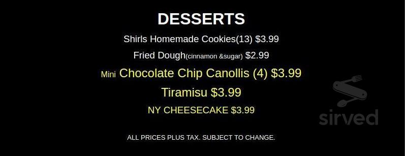 Perinton Pizza Emporium menu in Fairport, New York, USA