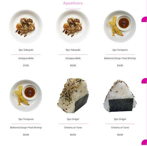 Oko yummy menu in Rancho Cucamonga, California, USA