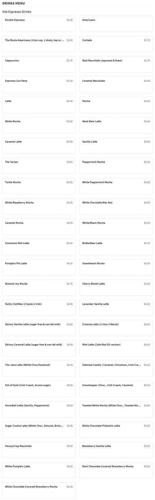 Good Vibes Cafe menu in Solon, Iowa, USA