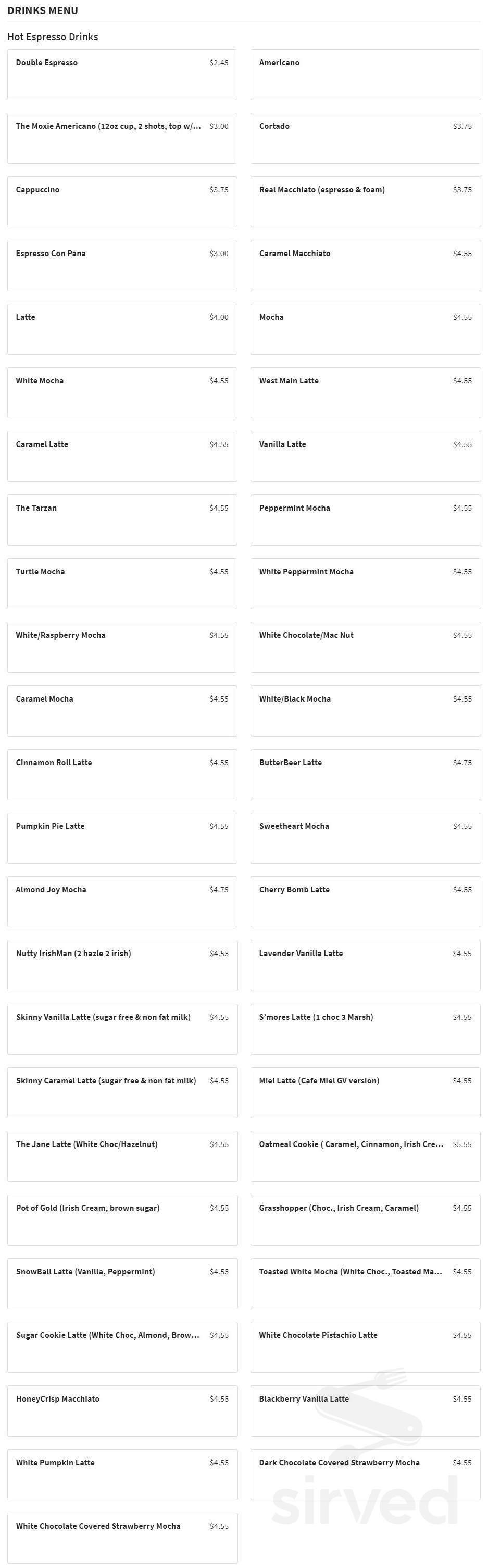 Good Vibes Cafe menu in Solon, Iowa, USA