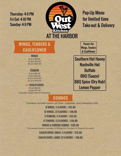 Out West Kitchen & Catering menu in Long Beach, California, USA