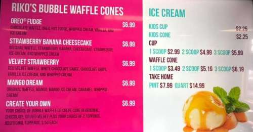 Mr. Riko Loko menu in Tinley Park, Illinois, USA