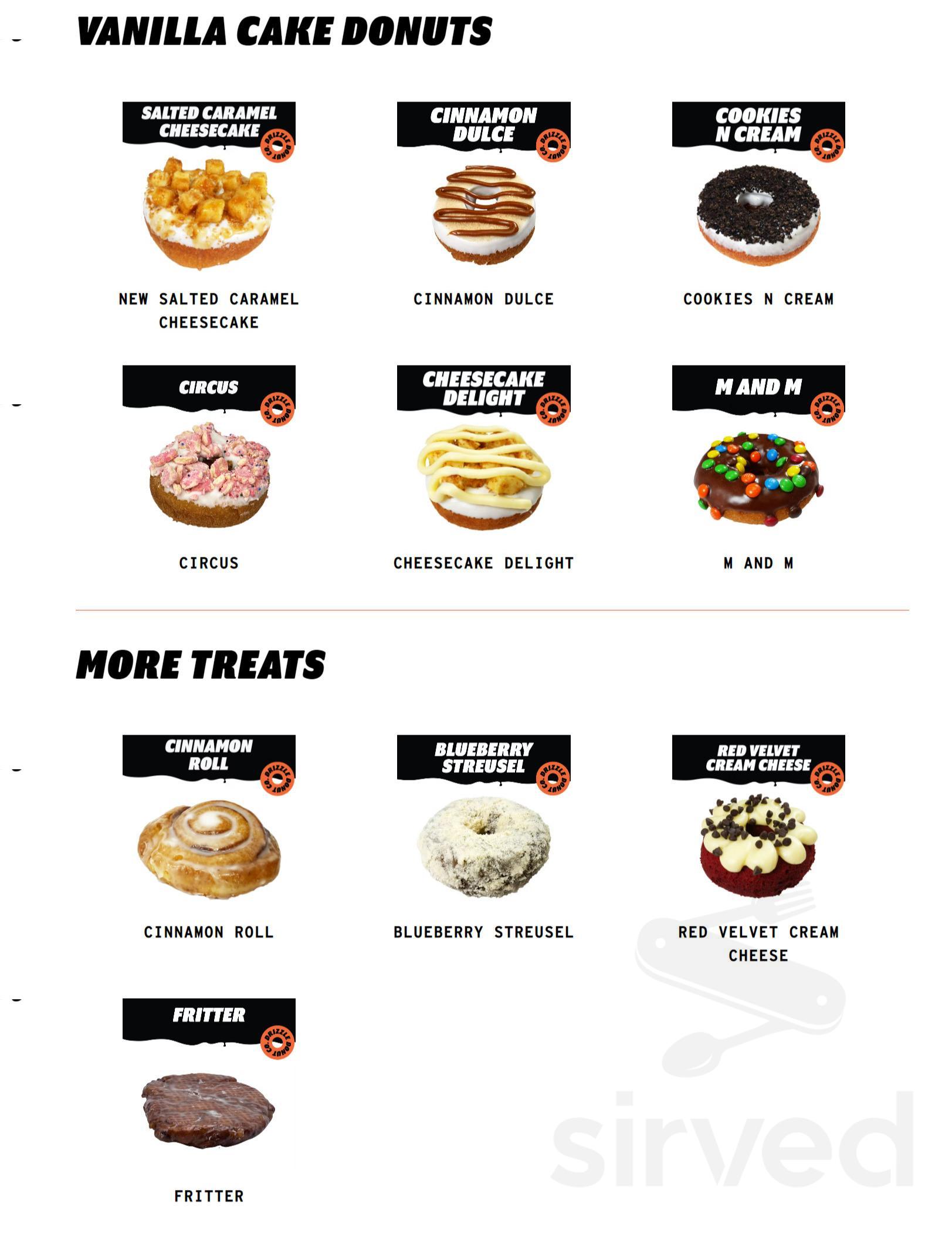 Drizzle Donut Co menu in Queen Creek, Arizona, USA