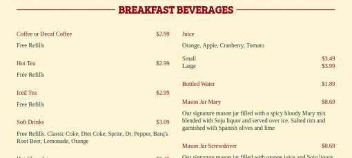 Menu for Hamburger Factory Family Restaurant in Poway, CA | Sirved