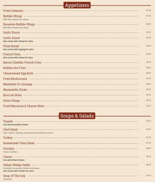 Pizza Delight By Giacomo menu in Dover, Delaware, USA