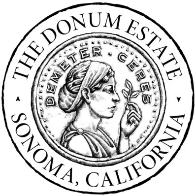 The Donum Estate menu in Sonoma, California, USA