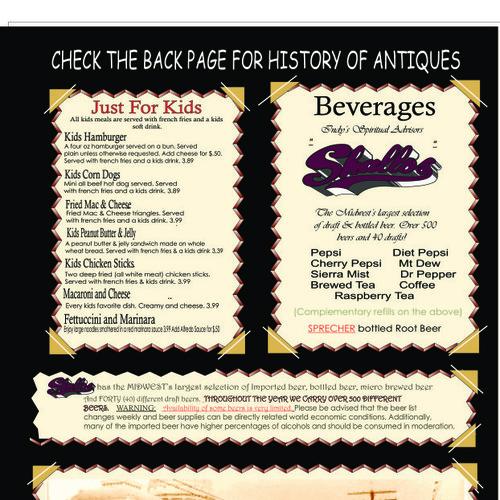 Shallo's Antique Restaurant & Brewhaus menu in Indianapolis, Indiana, USA