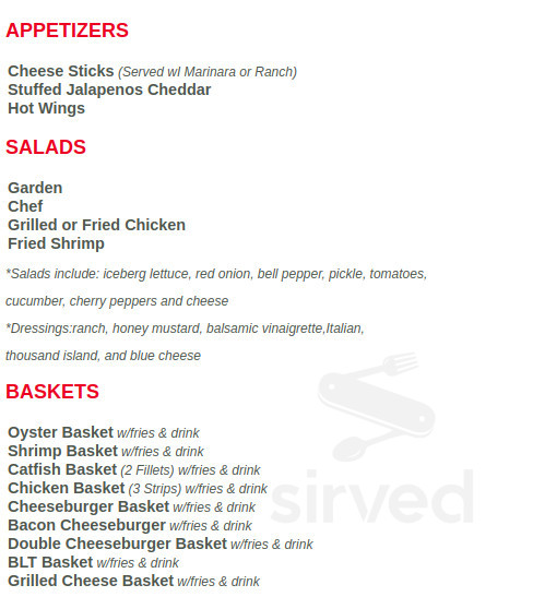 Po-Boy Express menu in Ocean Springs, Mississippi, USA