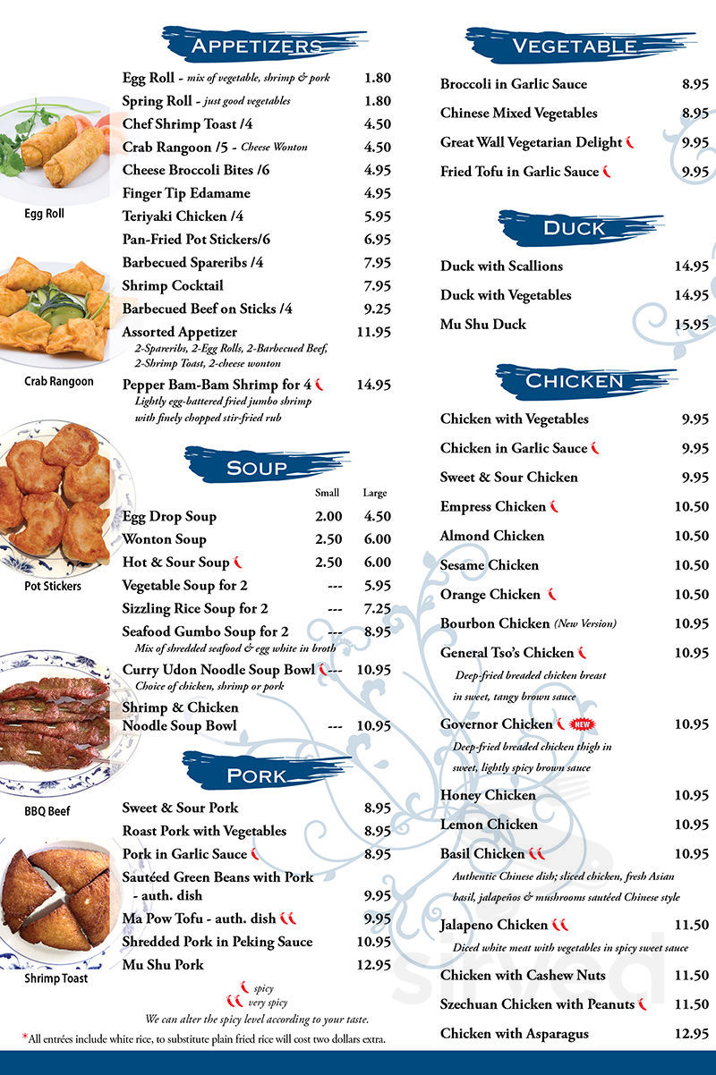 Great Wall Restaurant menus in Elkhart, Indiana, United States