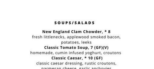 Menu for Carrie Nation Cocktail Club in Boston, MA | Sirved