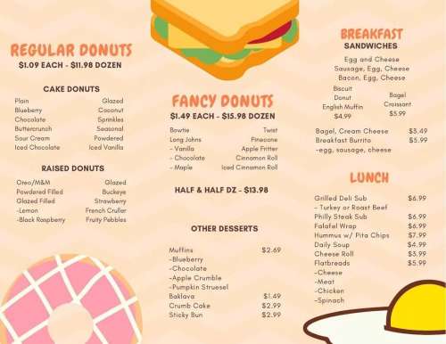 Daylight Donuts & Cafe Hilliard menu in Hilliard, Ohio, USA