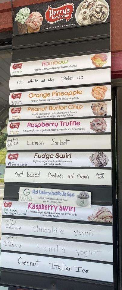 Fudgy's Ice Cream menu in Amenia, New York, USA