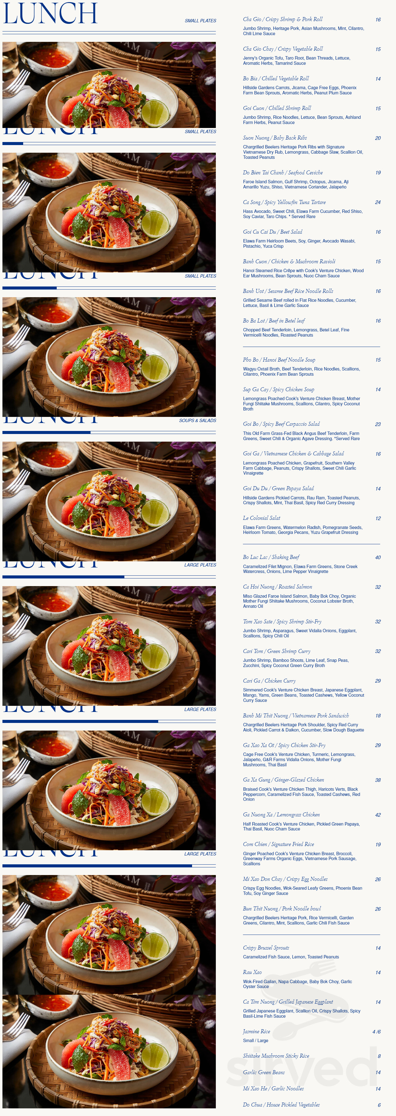 Le Colonial Lake Forest menu in Lake Forest, Illinois, USA